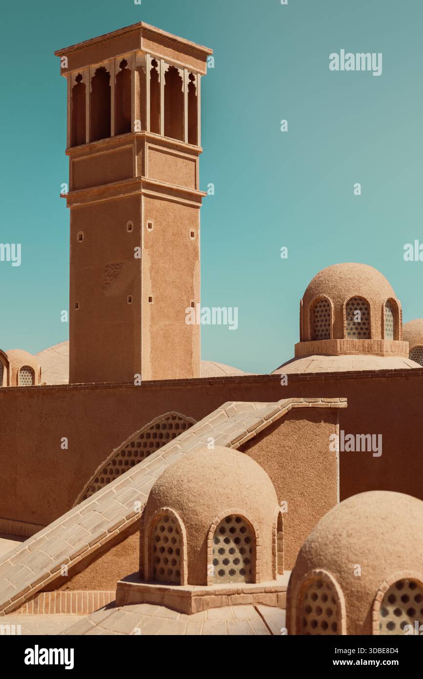 A gorgeous view of the roof of an old building in Kashan city of Iran ...