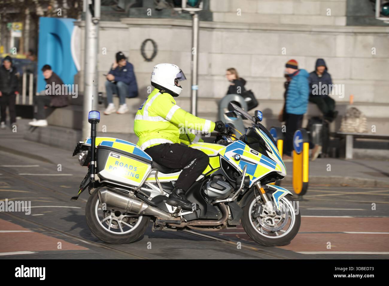 Dublin, Ireland - 10th December 2025 - A Garda on motorcycle, from the ...