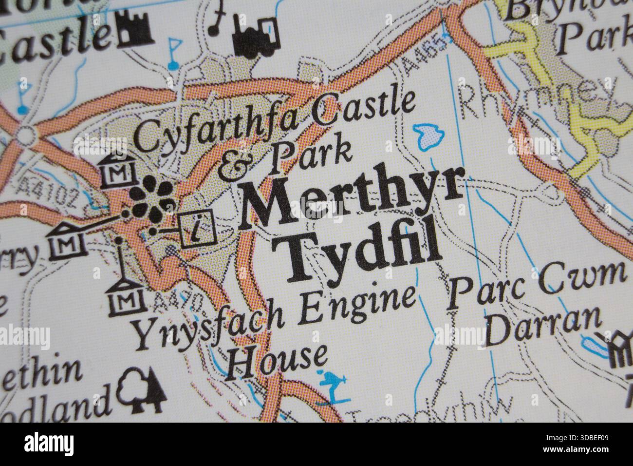 Merthyr tydfil wales map hi-res stock photography and images - Alamy