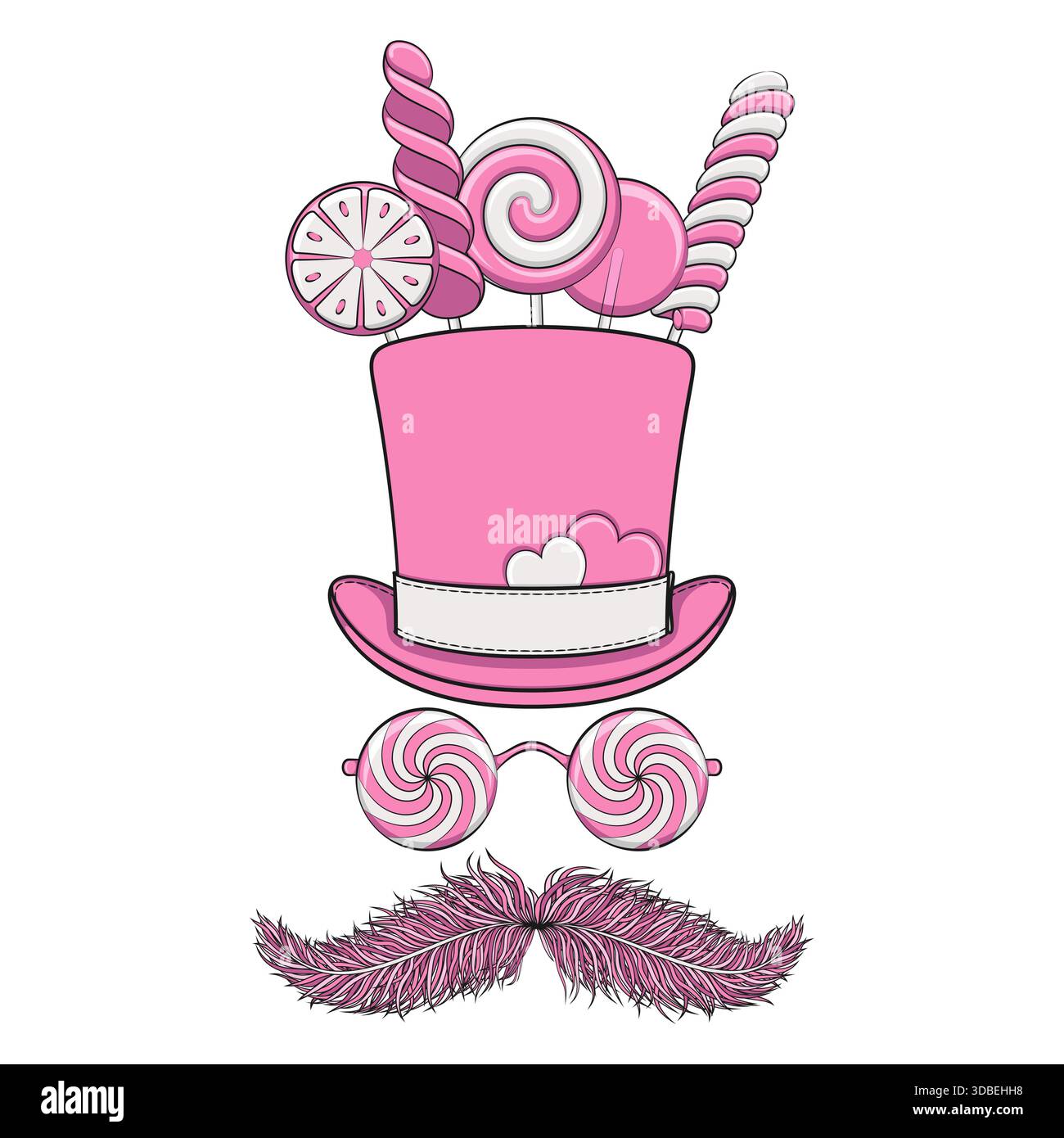 Pink colored glasses Stock Vector Images - Alamy