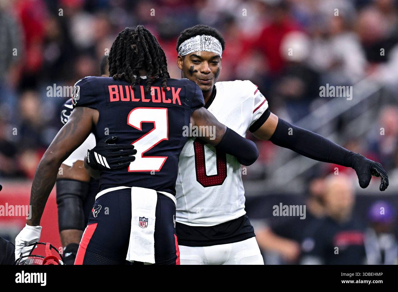 Arizona Cardinals cornerback Will Johnson (0) and Houston Texans safety ...