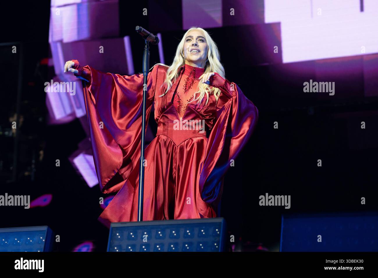 Spanish singer Monica Naranjo performs live in concert at Movistar ...