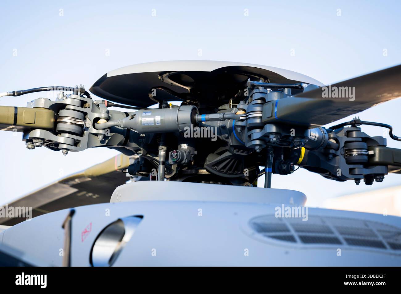 16 December 2025, Berlin: The rotor head of the first new NH90 Sea ...