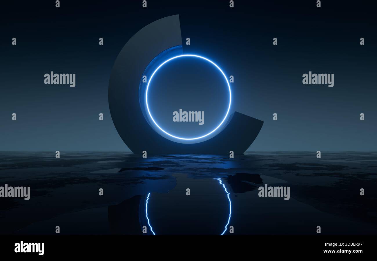 Concrete geometries in dark scene hi-res stock photography and images ...