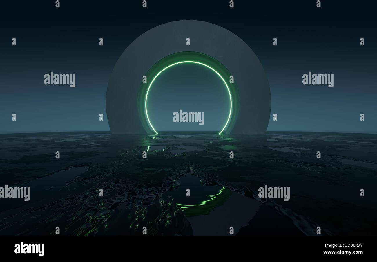 Concrete geometries in dark scene hi-res stock photography and images ...
