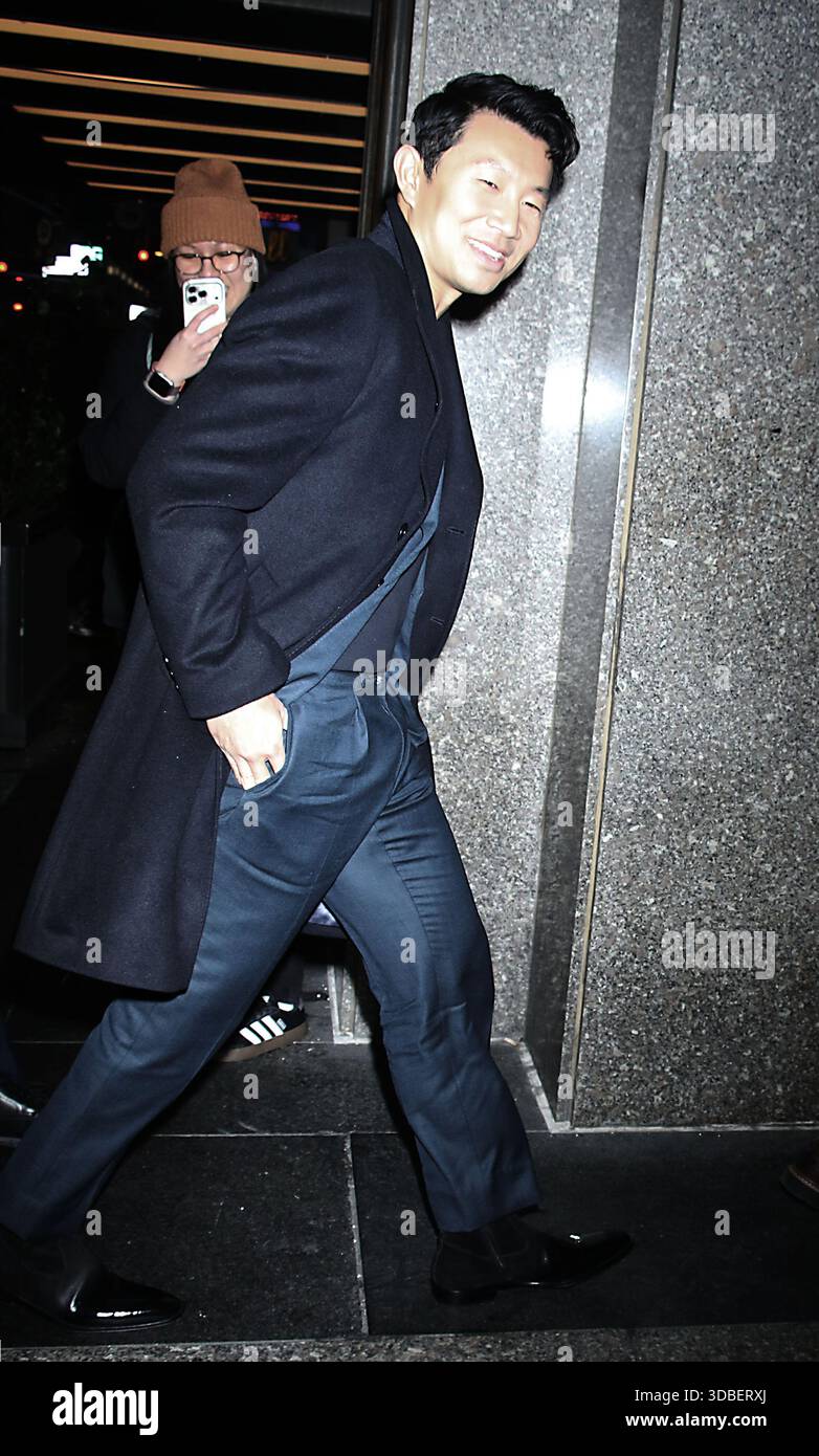 NEW YORK, NY- DECEMBER 15: Simu Liu seen at The Tonight Show starring ...