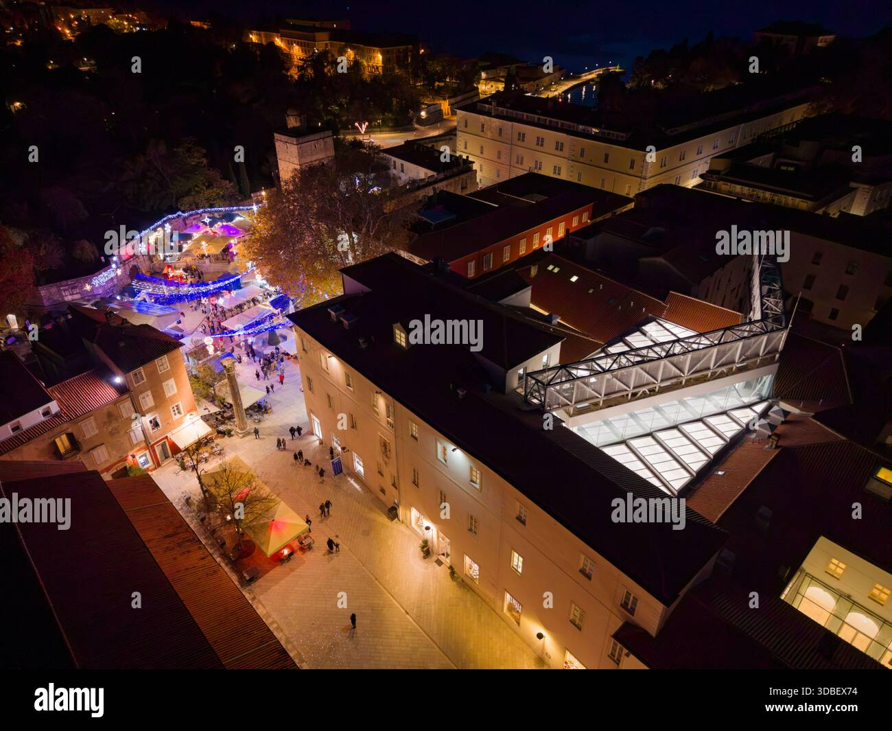 Aerial view of the holiday atmosphere during Advent on December 06 ...