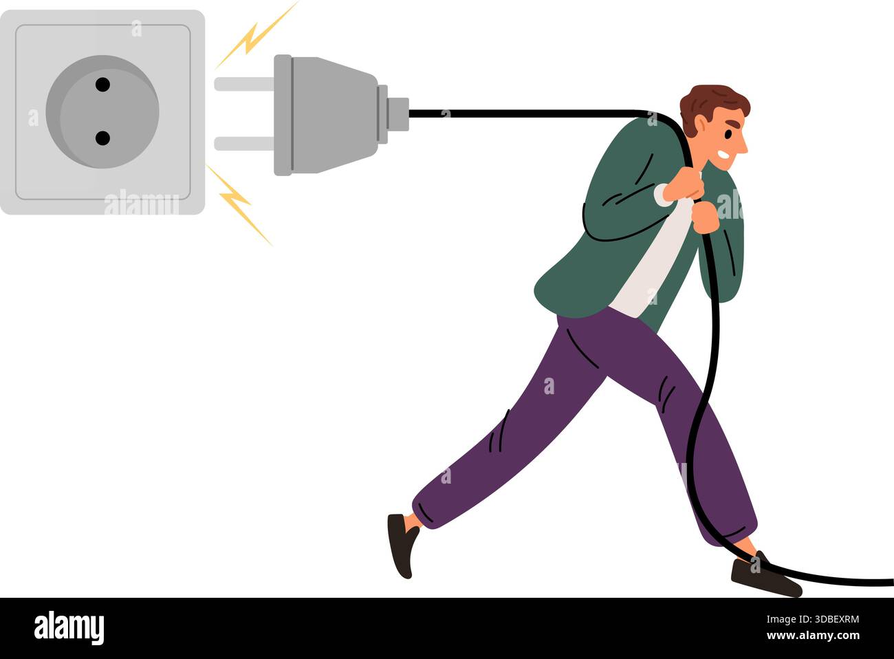 Pulls the wire Stock Vector Images - Alamy