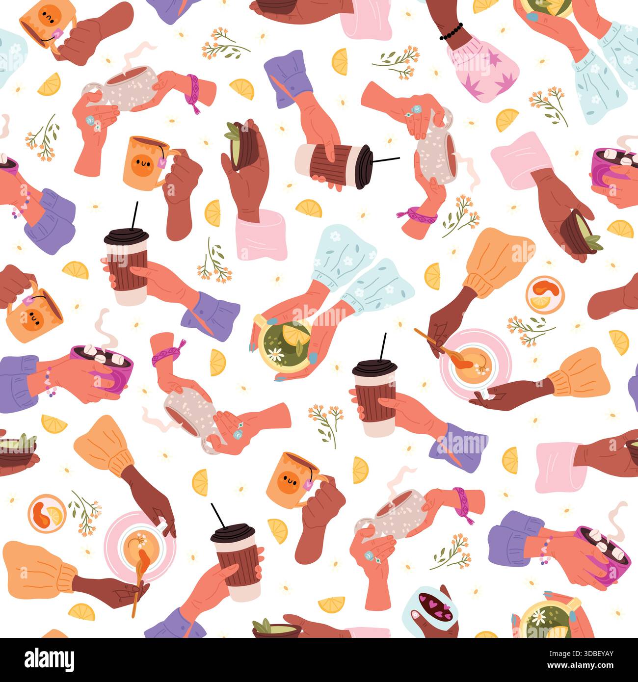 Warm cups tea on Stock Vector Images - Alamy