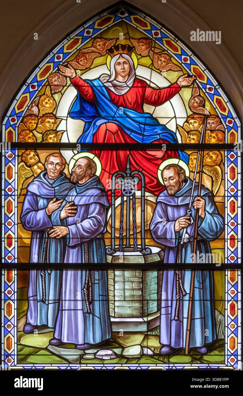 Ravello - The St. Francis of Assisi with the Virgin Mary and brothers ...