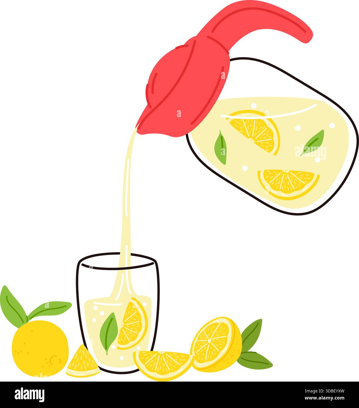 Mojito glass water lemon Stock Vector Images - Alamy