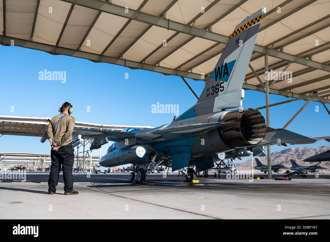 U.S. Air Force Airman 1st Class Devin Fuller, a crew chief assigned to ...