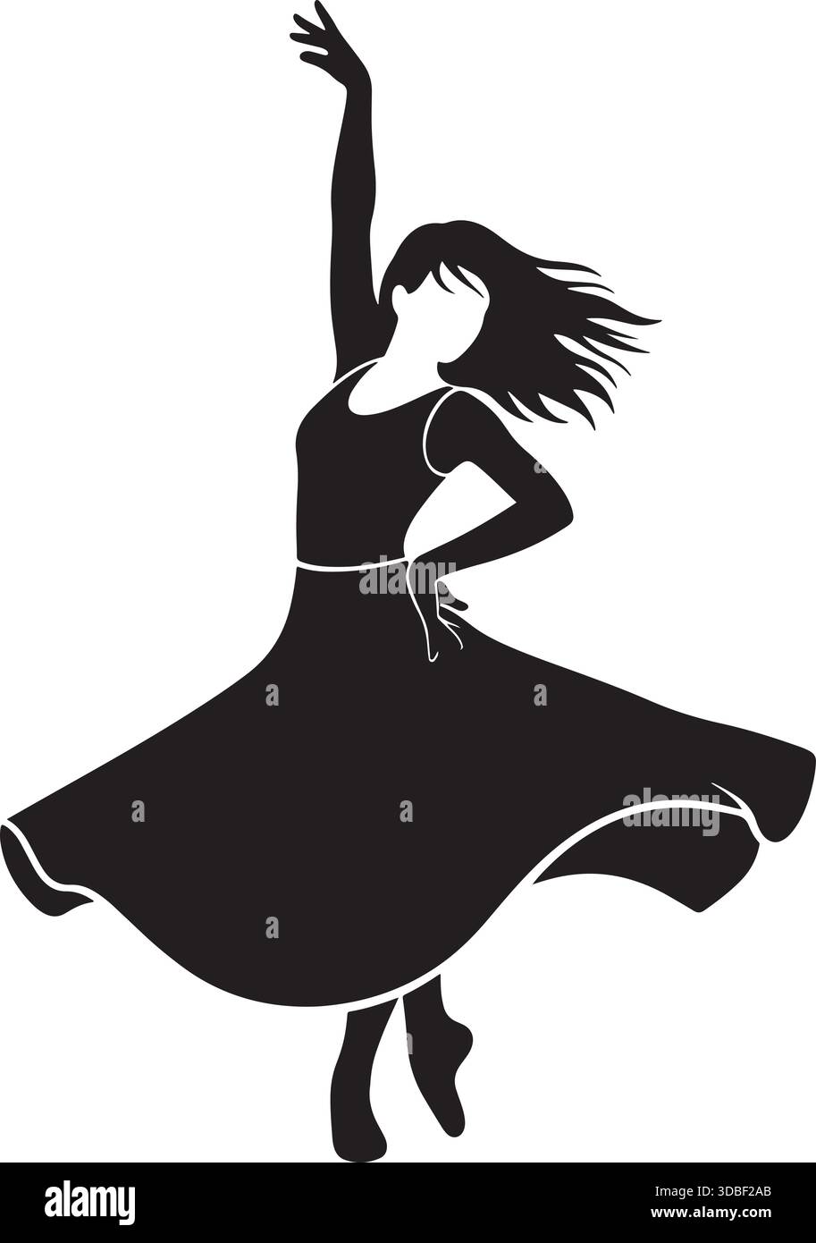 Dance pose in studio Stock Vector Images - Alamy
