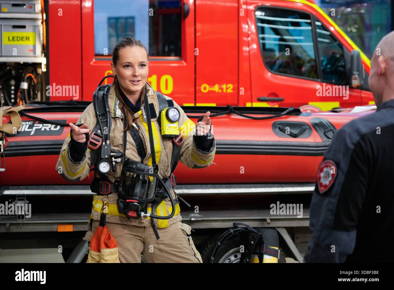 Oslo 20251216. Princess Ingrid Alexandra visits the Sentrum fire ...