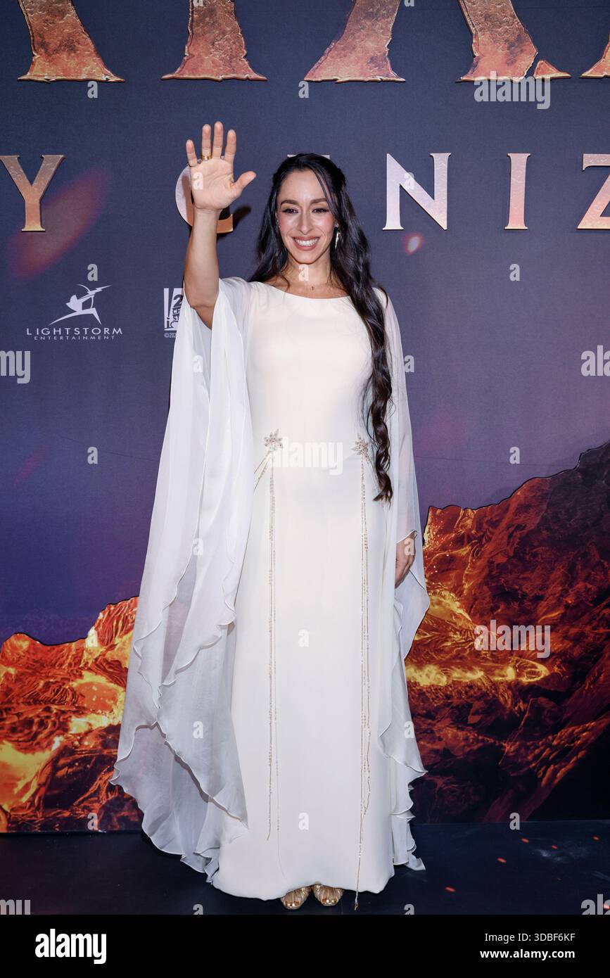 Oona Chaplin attends Avatar: Fire and Ash Mexico City Premiere on December 15, 2025 in Mexico ...