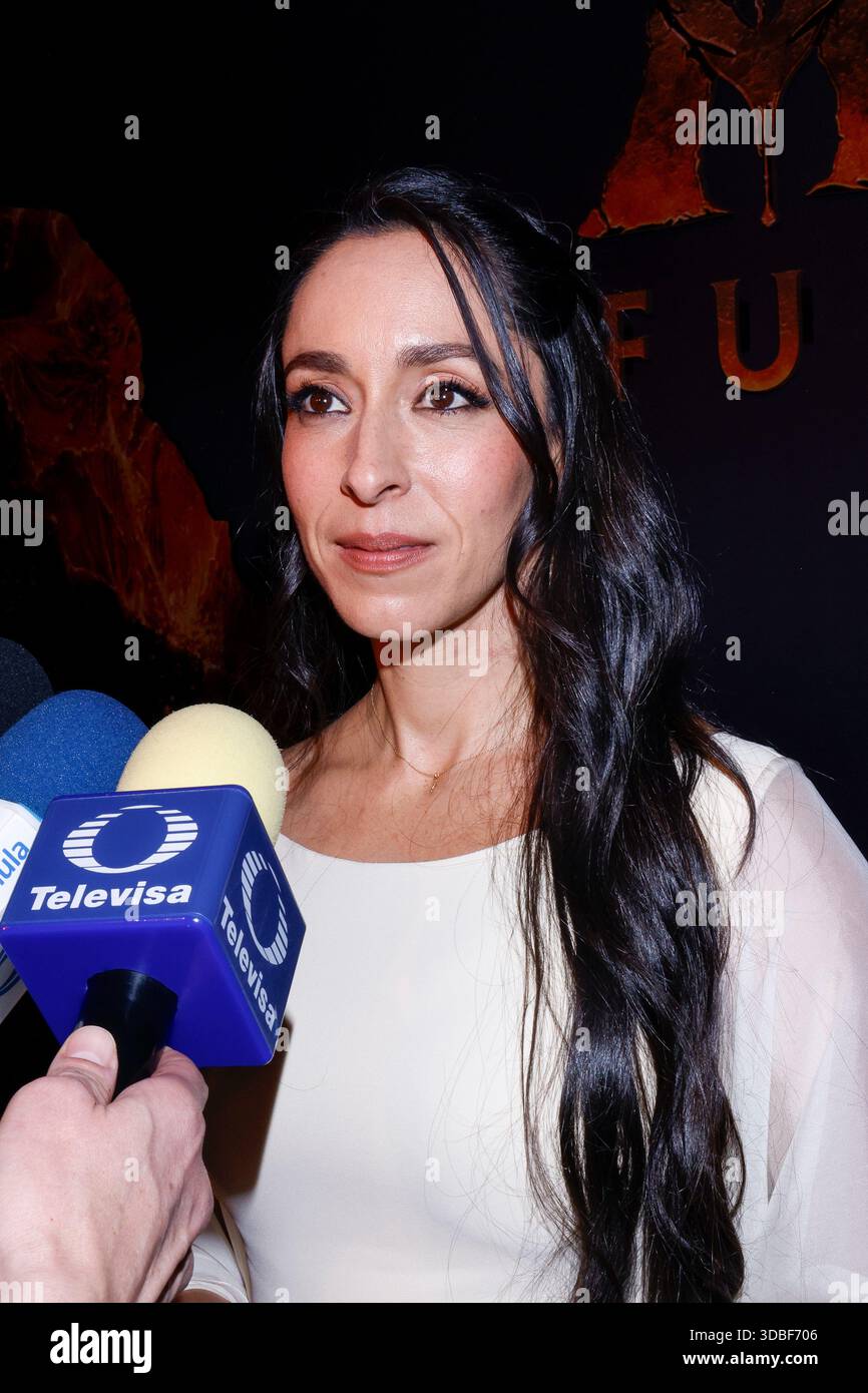 Oona Chaplin attends Avatar: Fire and Ash Mexico City Premiere on December 15, 2025 in Mexico ...