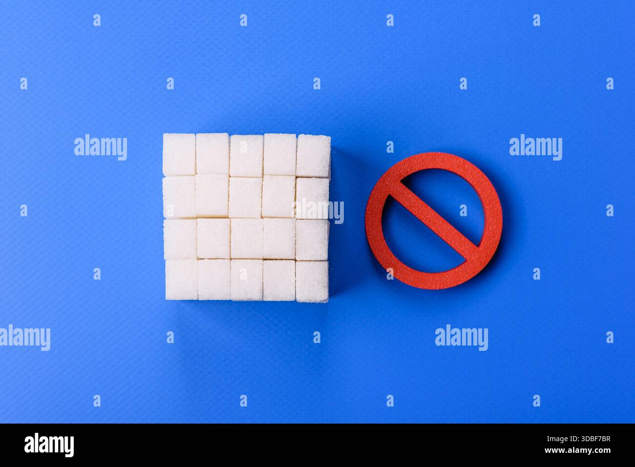 The sugar ban sign as a concept to stop the problem of diabetes and ...