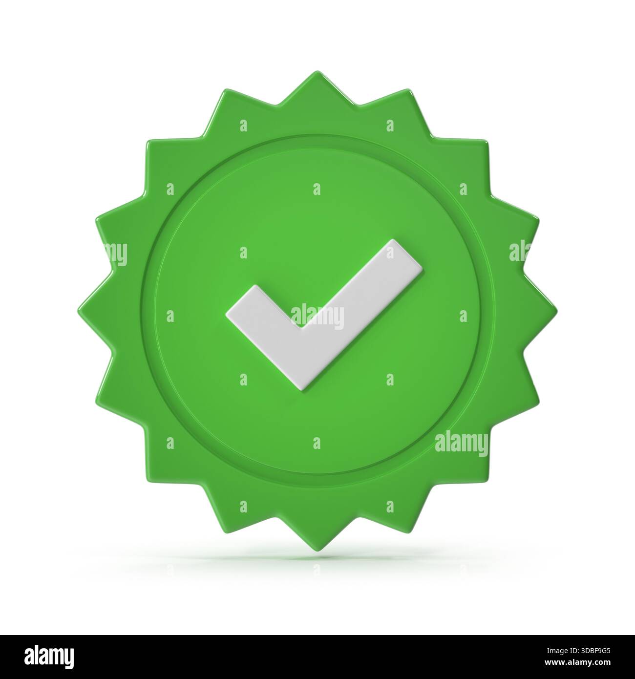Green success checkmark 3d hi-res stock photography and images - Alamy