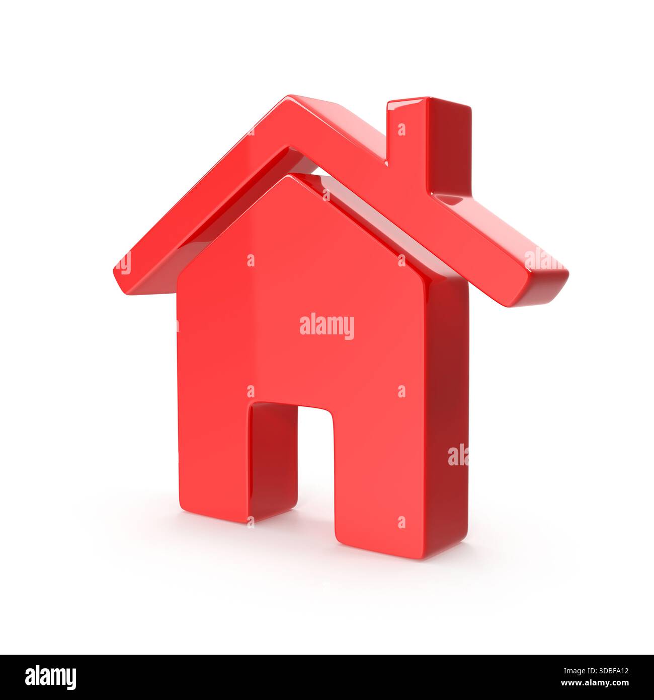 3d glossy red home hi-res stock photography and images - Alamy