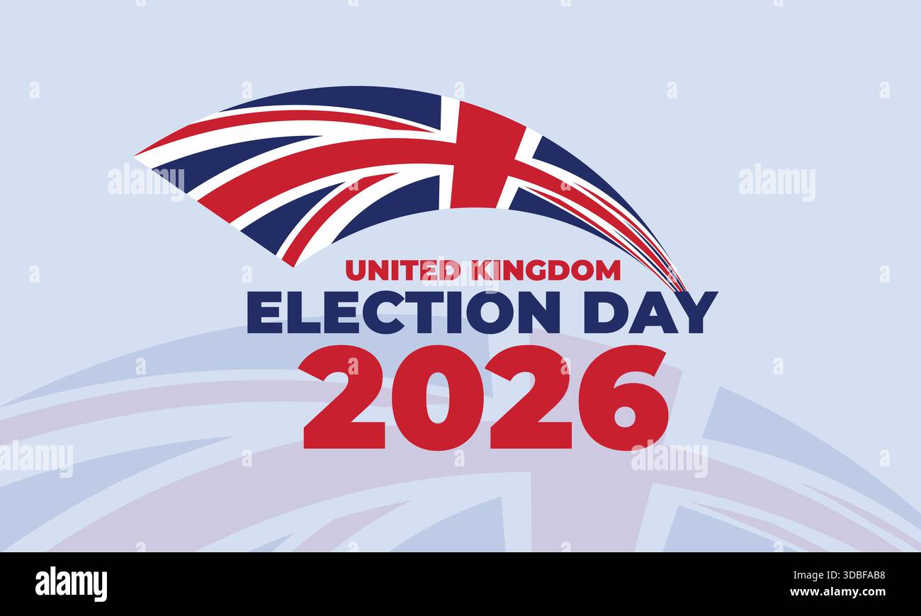 Minimal united kingdom election day 2026 banner featuring patriotic ...