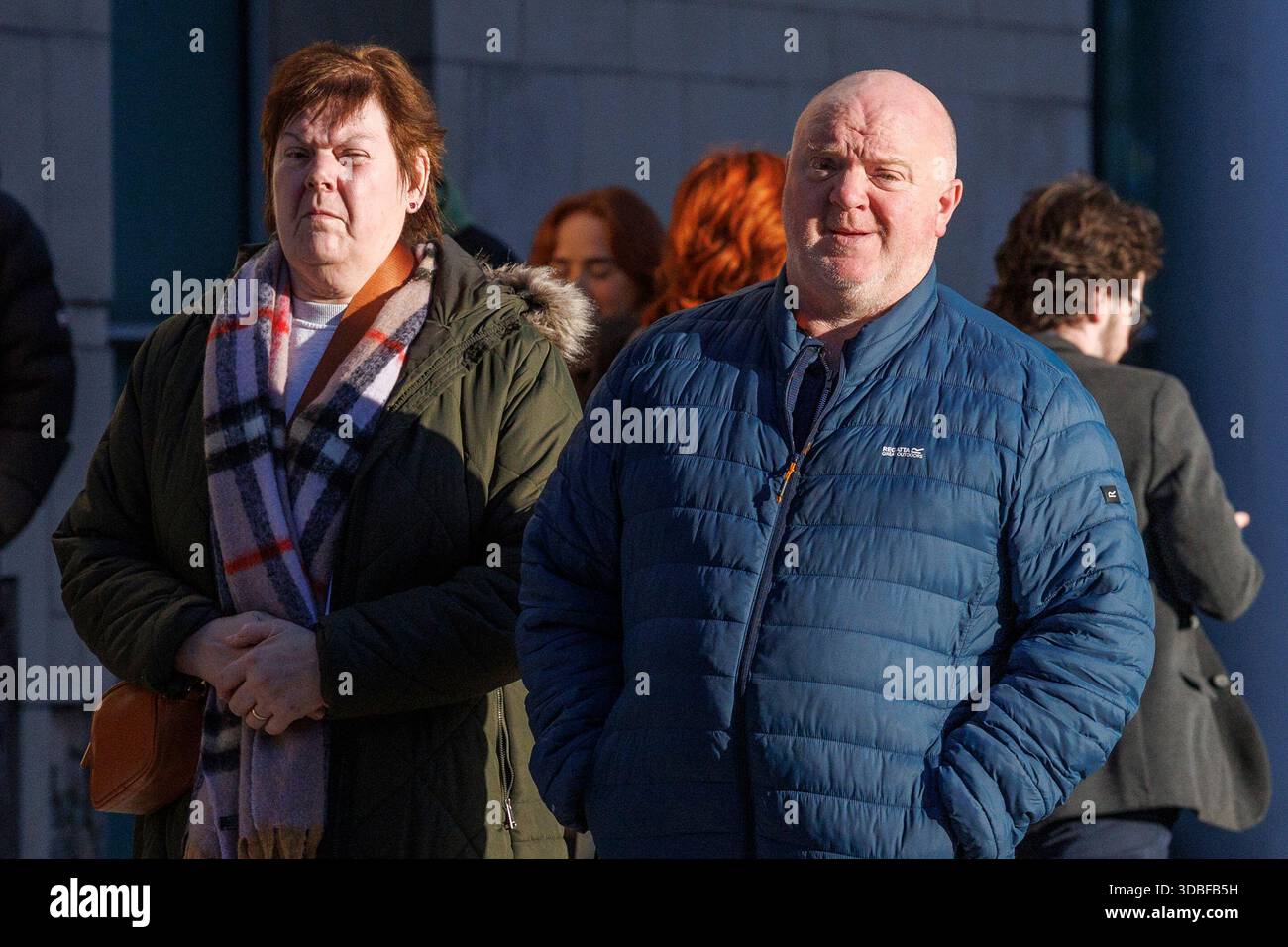 Mary and Martin Bullock, parents of Lauren Bullock, after the ...