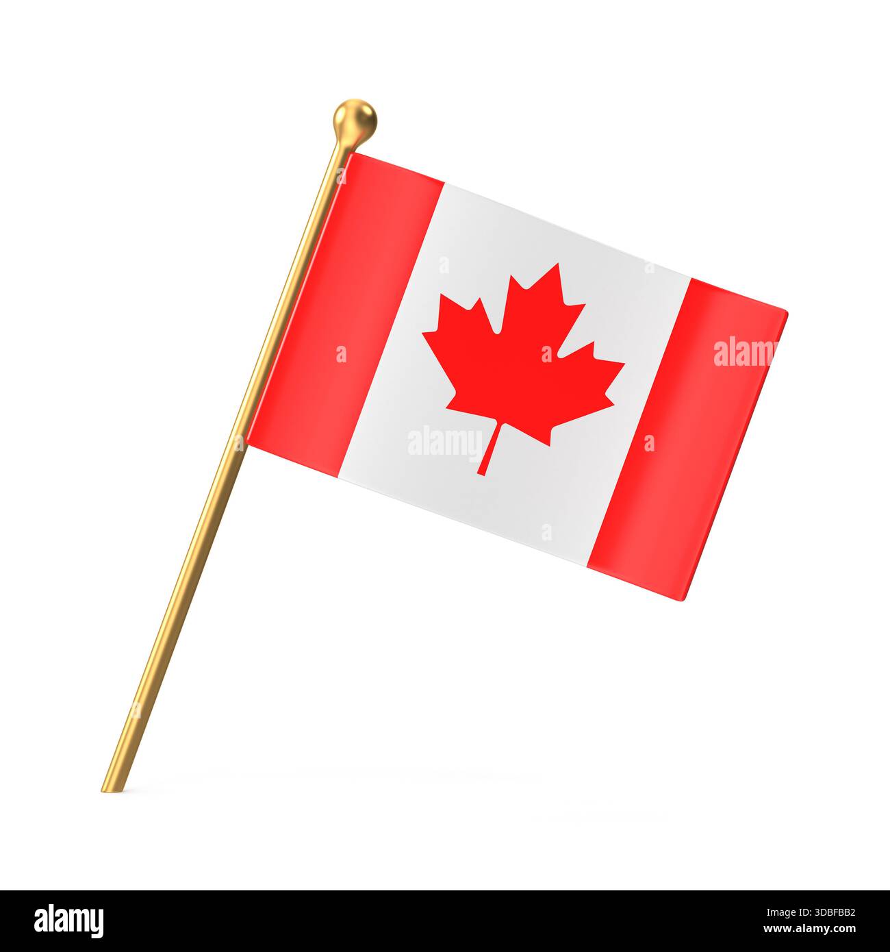 Canadian flag isolated realistic Cut Out Stock Images & Pictures - Alamy