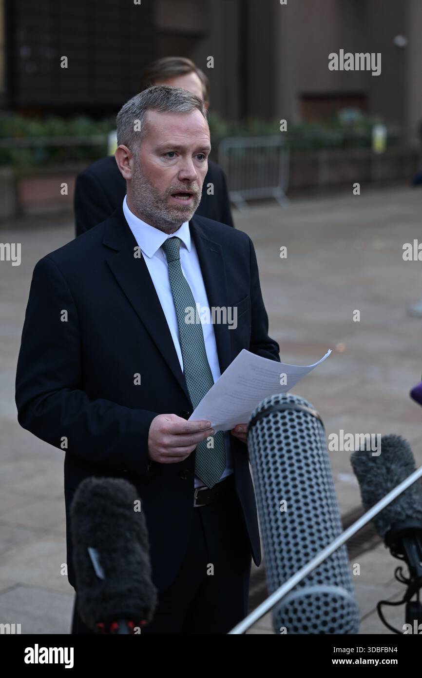DCI John Fitzgerald from Merseyside Police speaking to the media ...