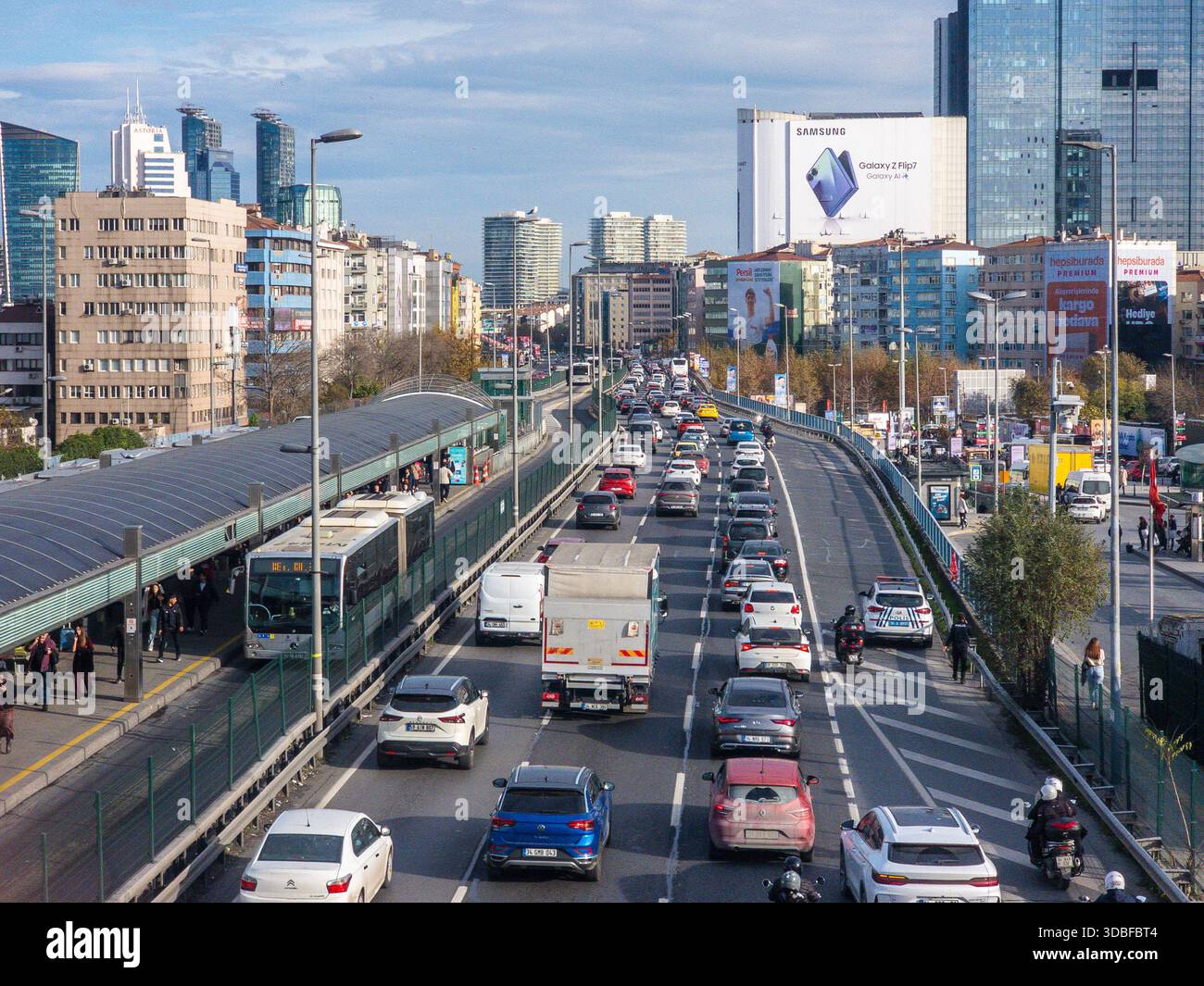Istanbul, Turkey - 8th December, 2025, Commuters moving through ...