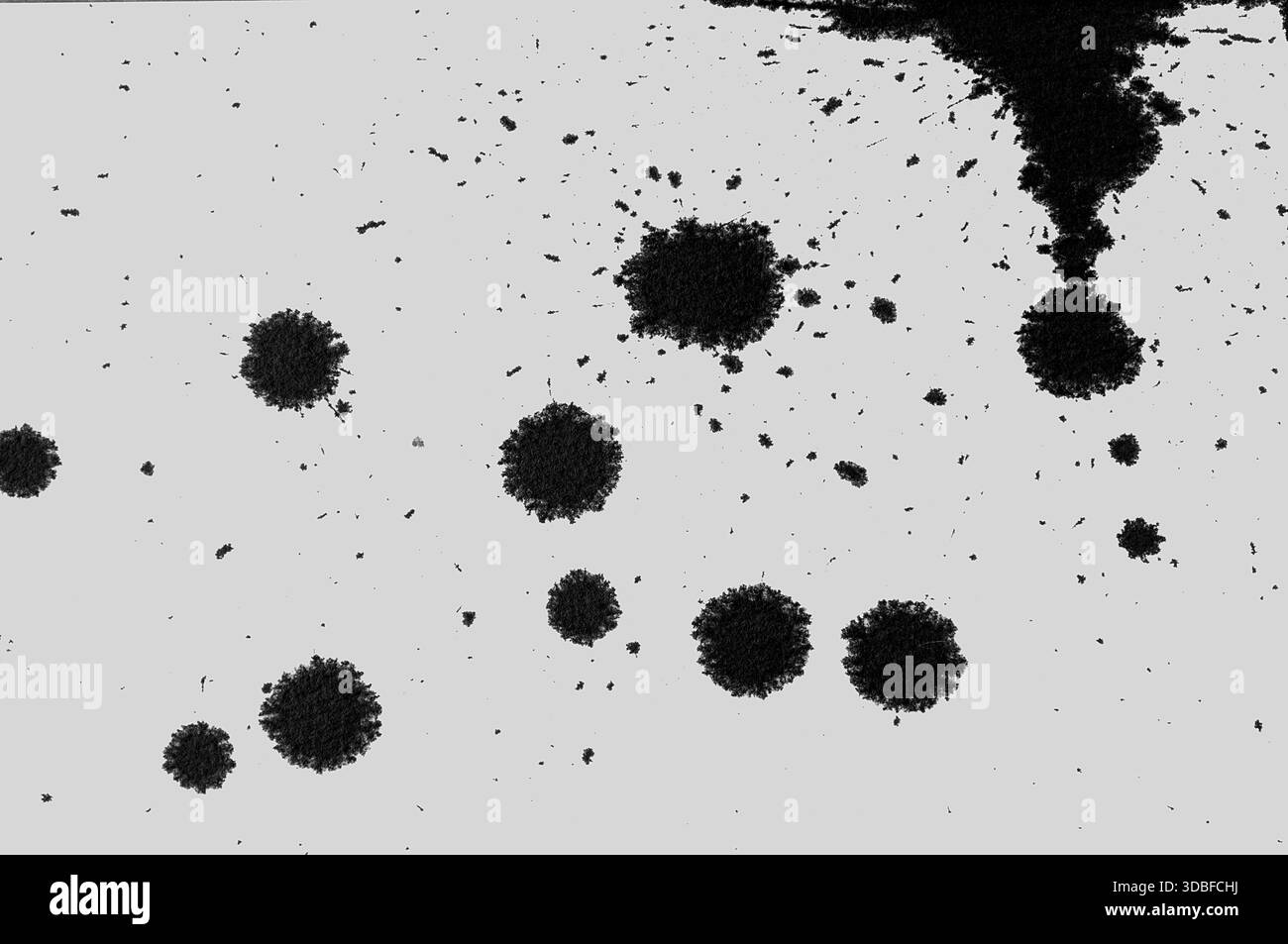 Abstract ink drops messy Black and White Stock Photos & Images - Alamy