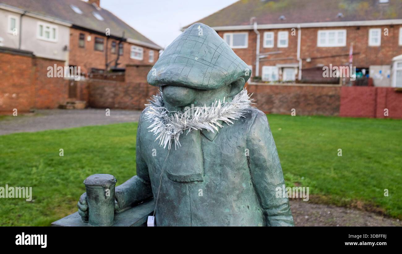 Statue of Andy Capp,a famous cartoon character created by Reg Smythe ...