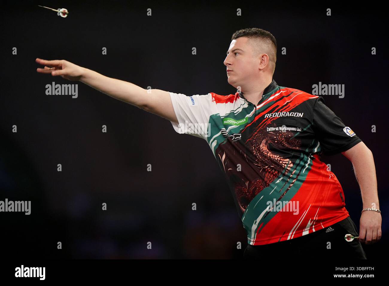 Nick Kenny during his match against Justin Hood on day six of the Paddy ...