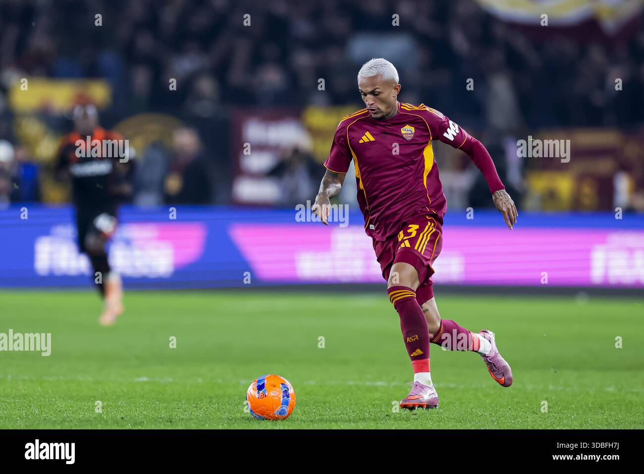 Roma's Brazilian defender Wesley controls the ball during the Serie A ...