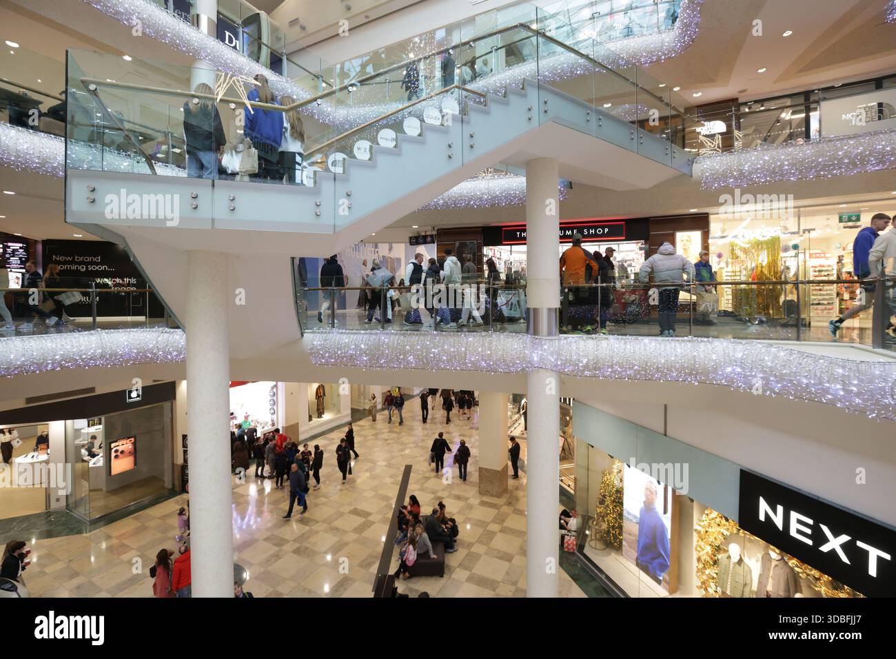 Dublin, Ireland - 14th December 2025 - View from the busy Dundrum Town ...