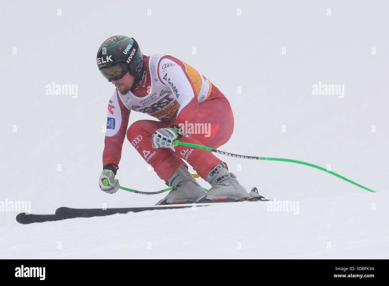 Max Franz from Austria, is in action during AUDI FIS Ski World Cup 2025 ...