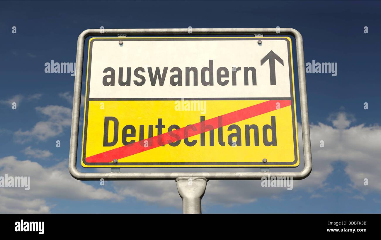 Auswandern aus Deutschland Symbolbild zum Thema Abwanderung ...