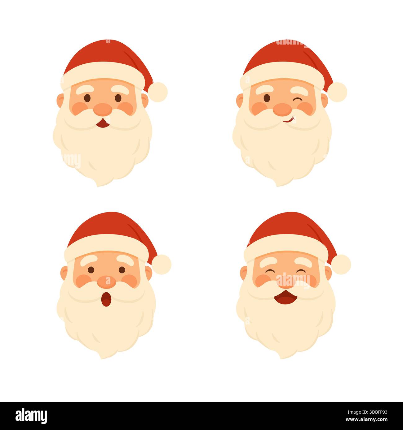 Santa faces Cut Out Stock Images & Pictures - Alamy