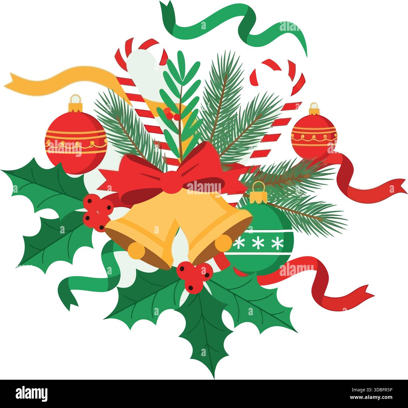 Seasonal festive bouquet Stock Vector Images - Alamy