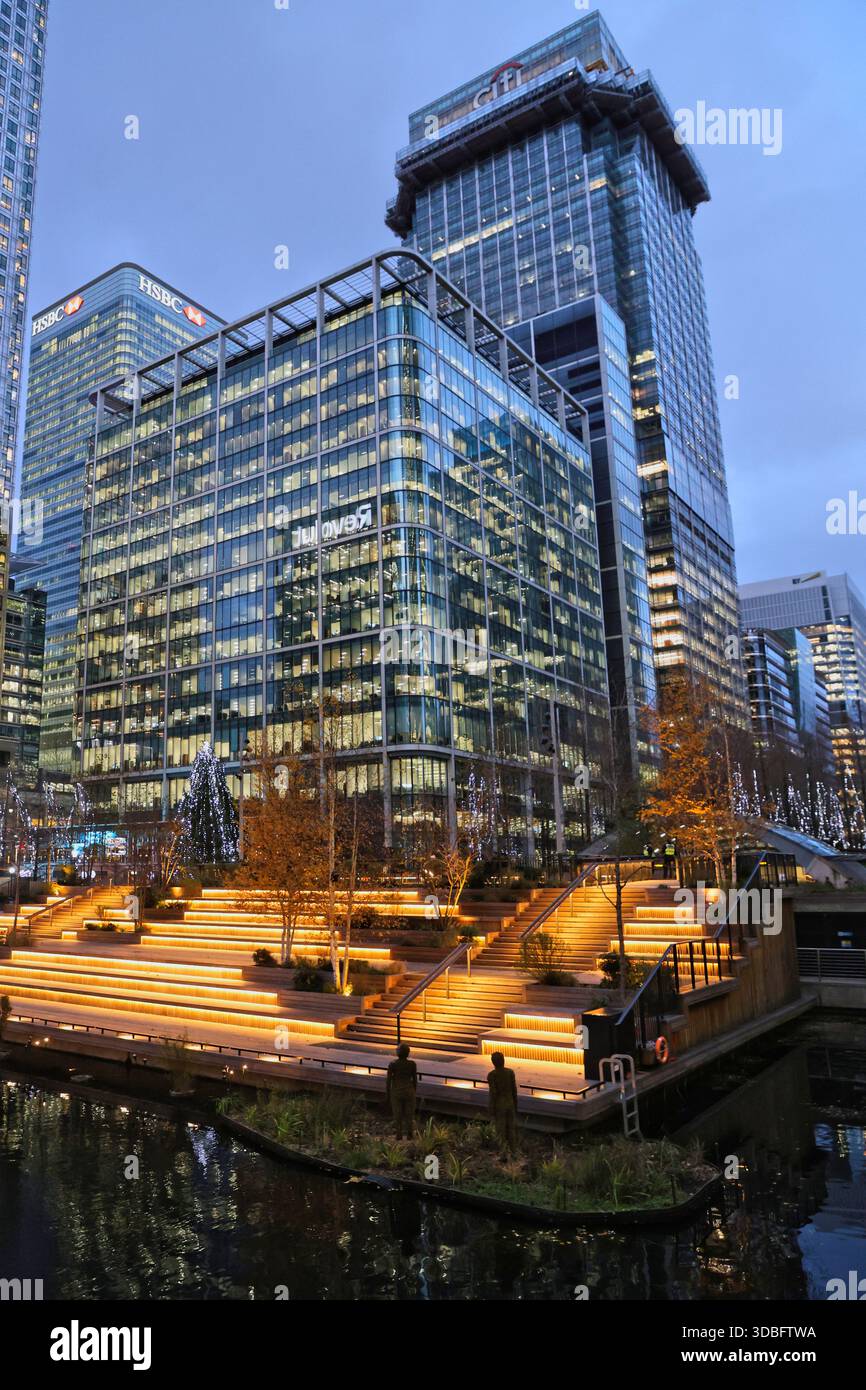 Eden Dock at dusk Docklands London UK December 2025 Stock Photo - Alamy