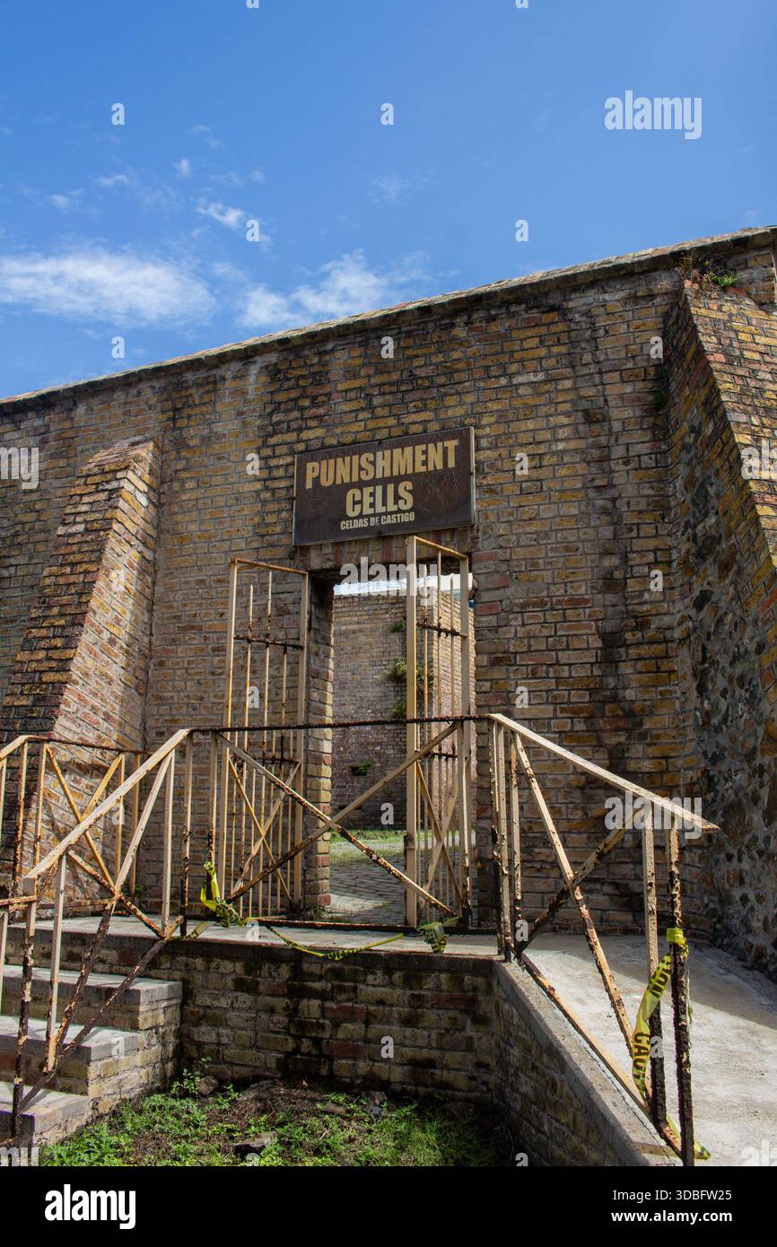 Punishment cells at Fort King George in Tobago, historic stone prison ...