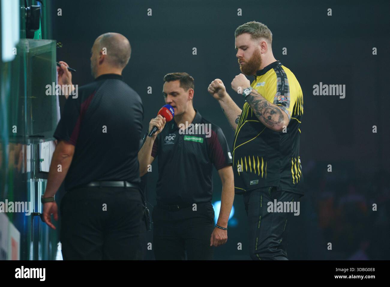 Scott Williams celebrating during the match between Scott Williams and ...