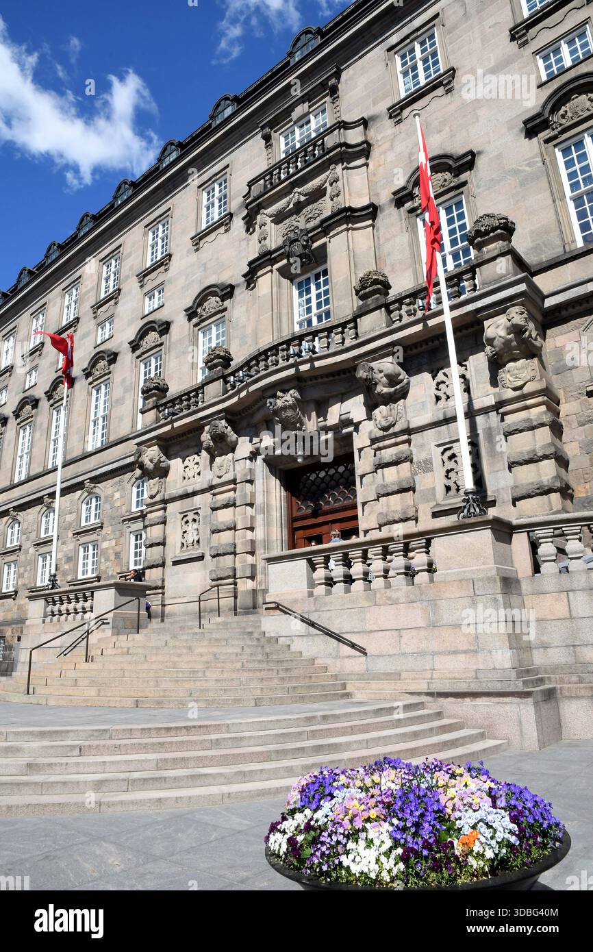 02 June 2023 /Christiansborg castle and part danish parliamente ...