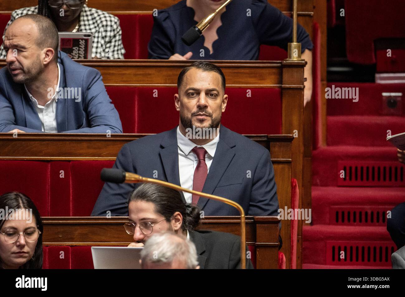 Sebastien Delogu during a discussion before the final vote on the ...