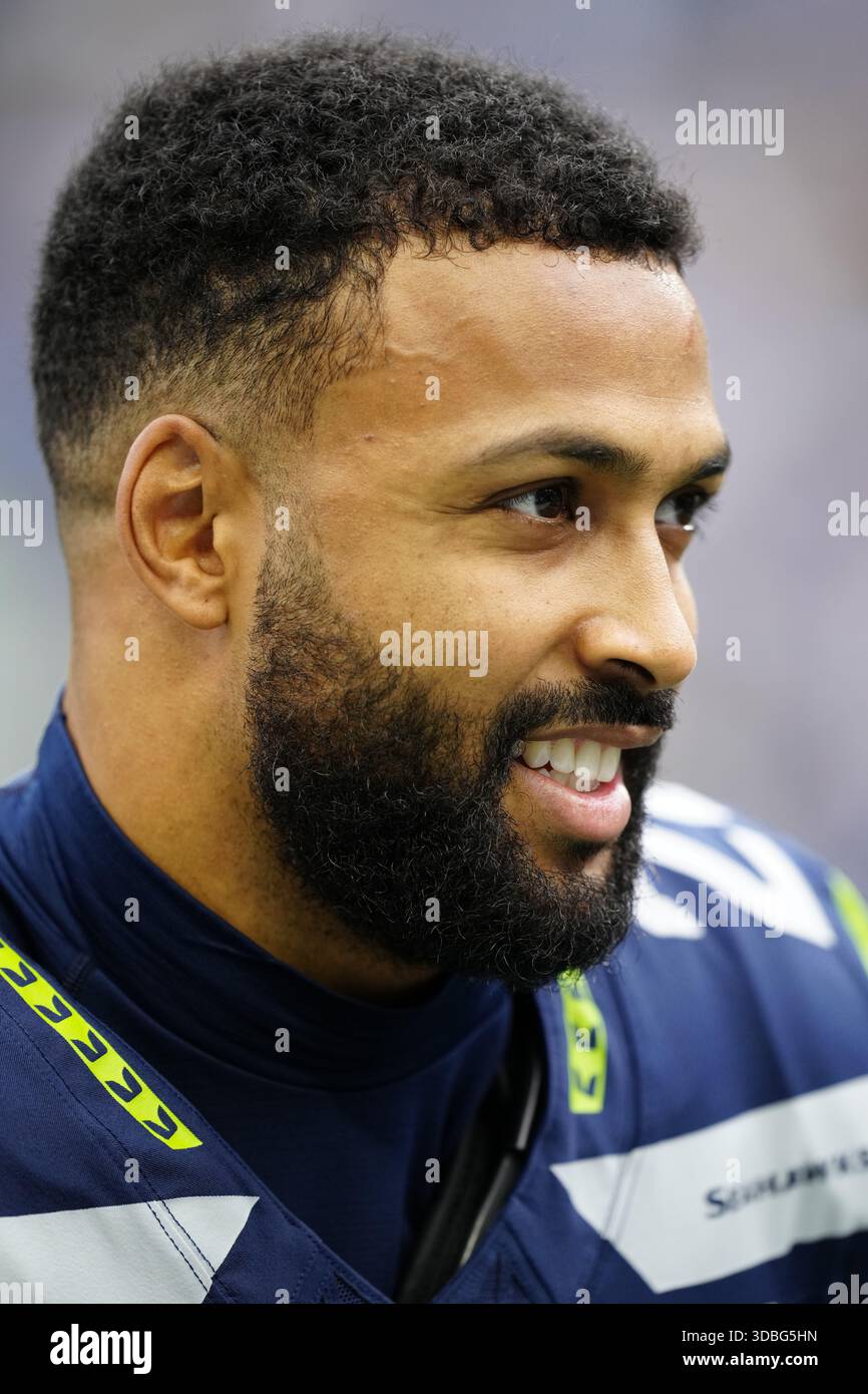 Seattle Seahawks safety Julian Love (20) looks on before an NFL ...