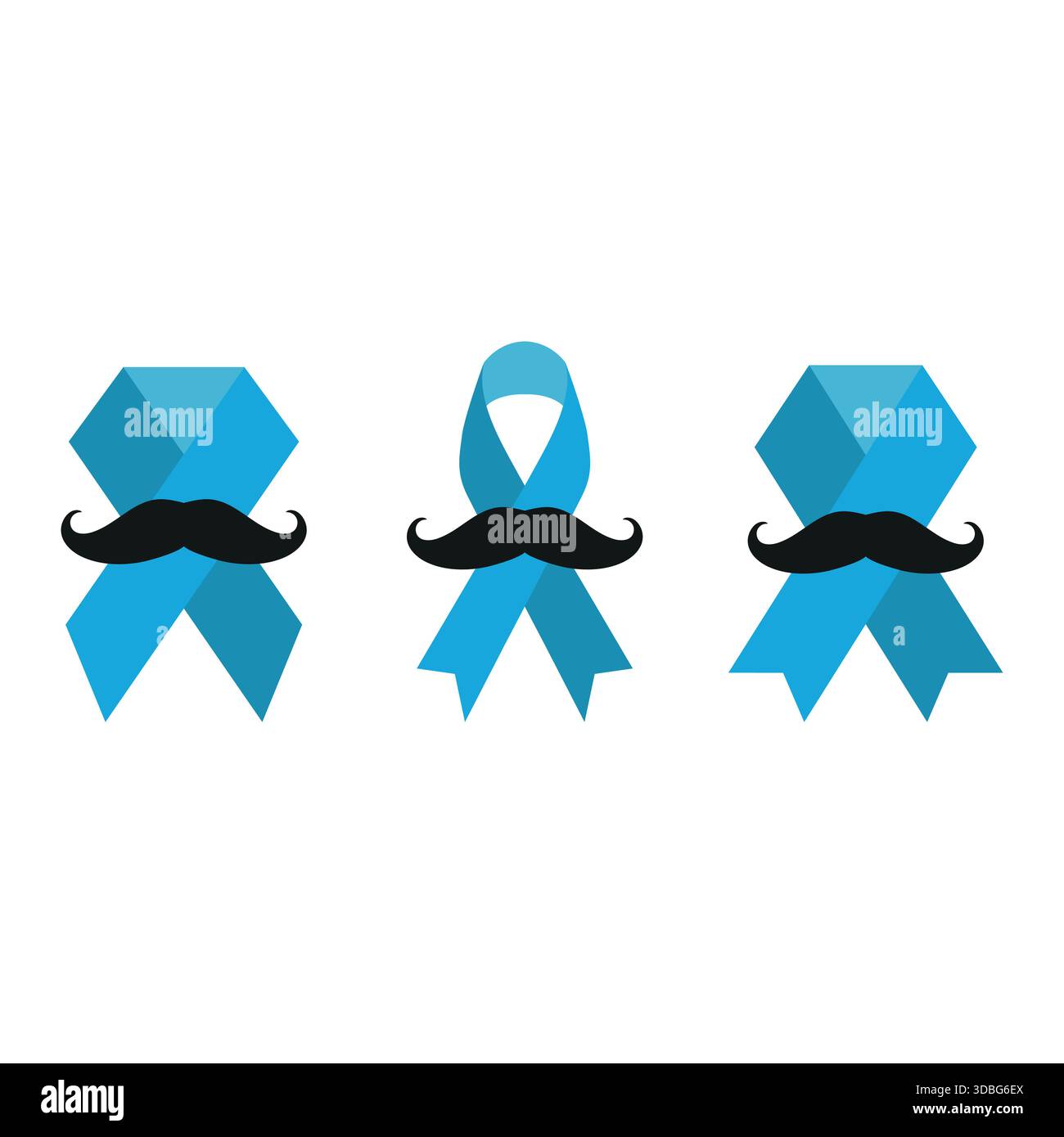 Blue ribbon mustache on Stock Vector Images - Alamy