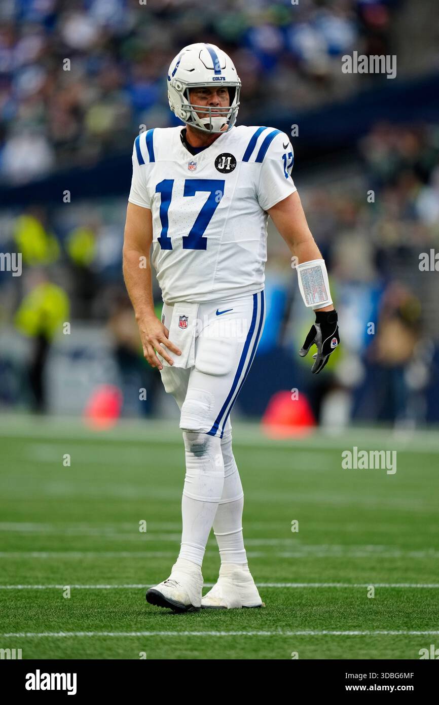 Indianapolis Colts quarterback Philip Rivers (17) looks on during an ...