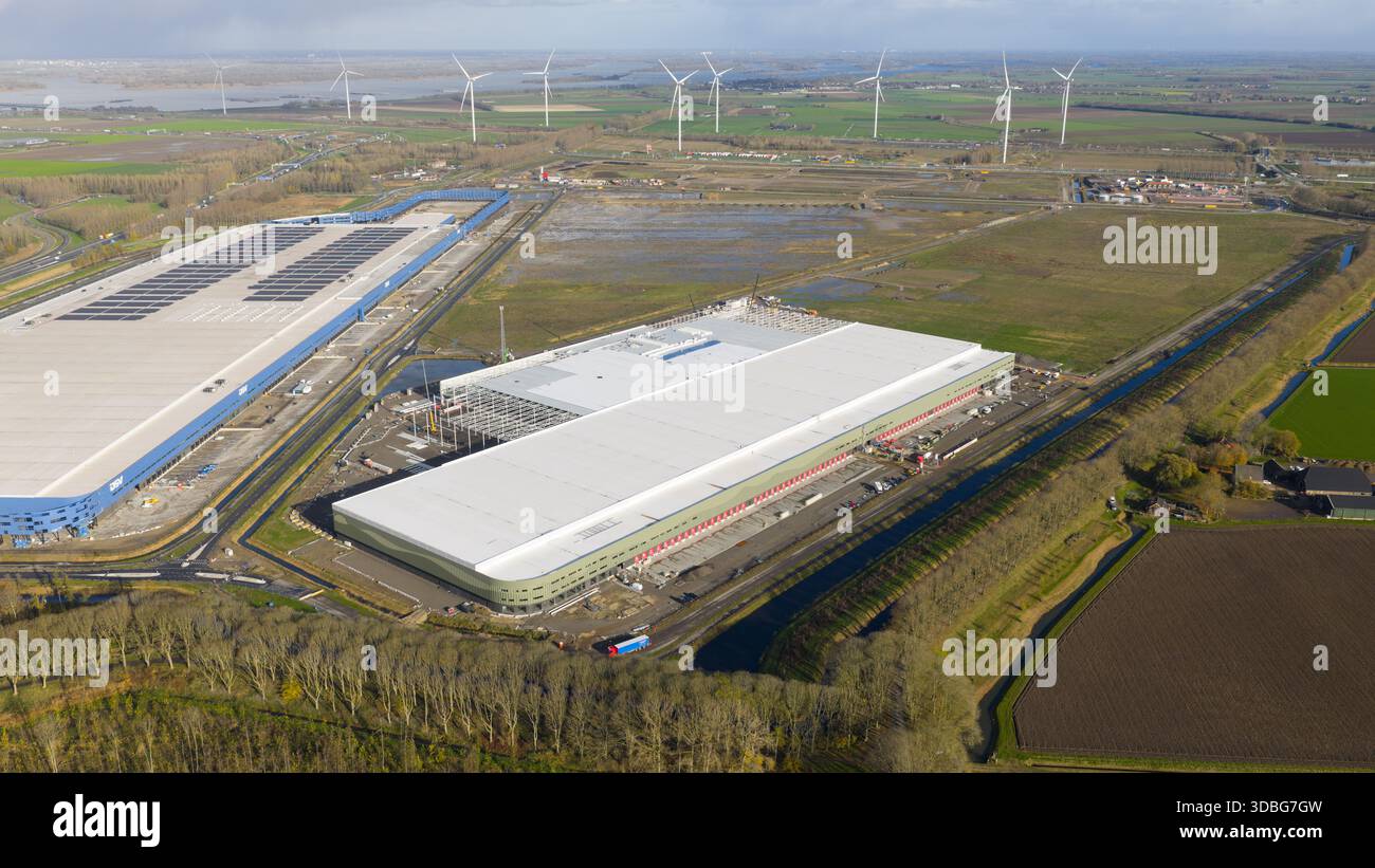 Moerdijk Logistics Park: Aerial Distribution Hub Stock Photo - Alamy