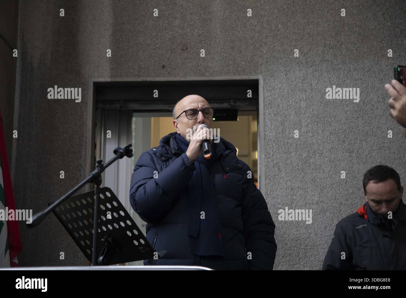 Milan, Rai Headquarters, Corso Sempione, Demonstration by Rai workers ...