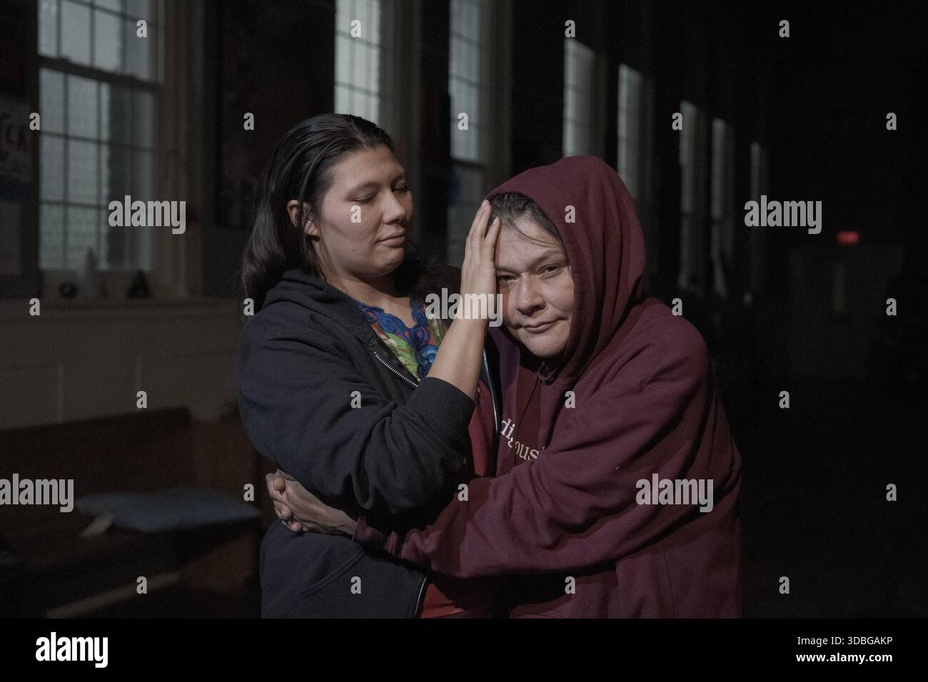 Sabrina Sutherland, right, shares a moment with her daughter Kayla ...