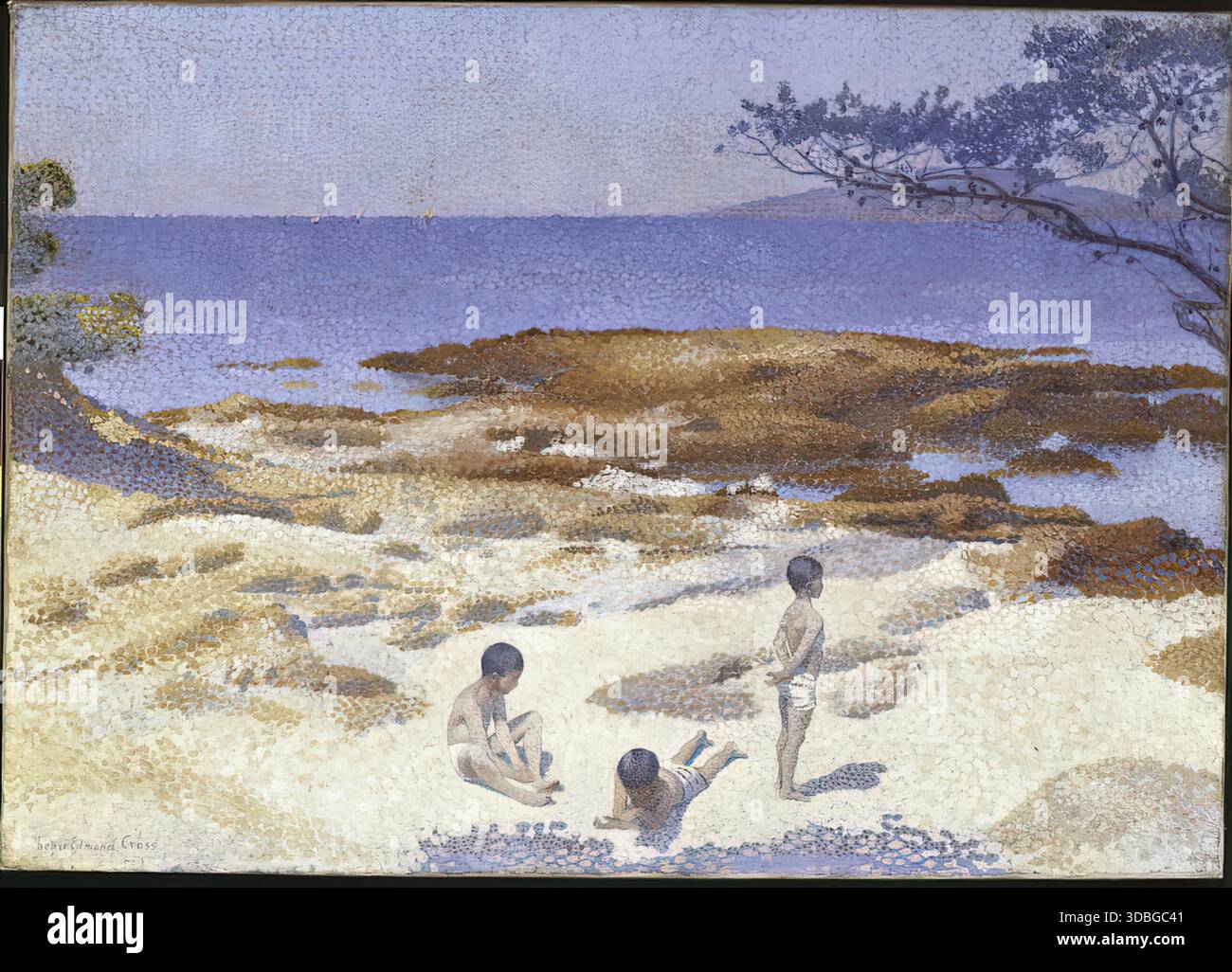 Henri-Edmond Cross, Beach at Cabasson, 1891, Neo-Impressionist ...