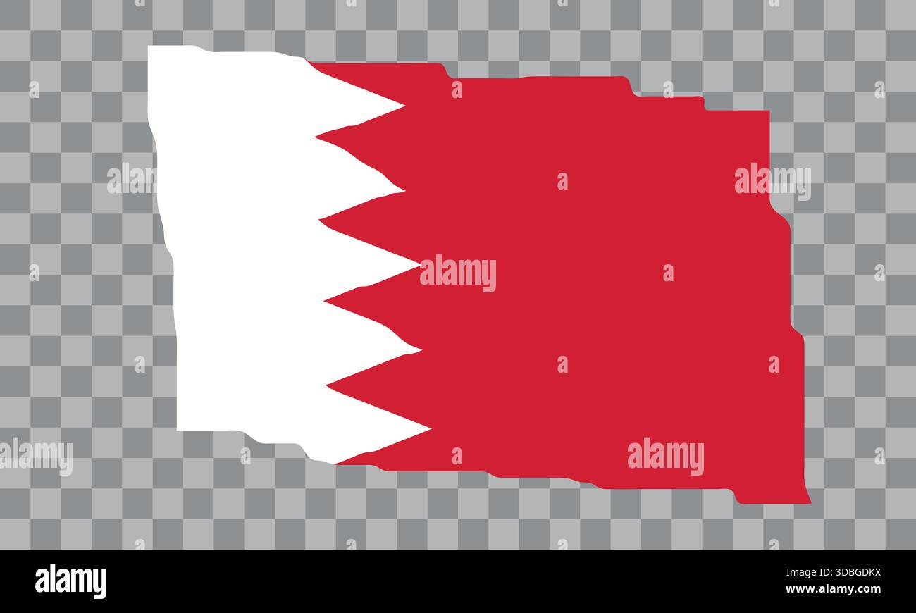 Waving Flag of Bahrain. National symbol in official colors. Template ...